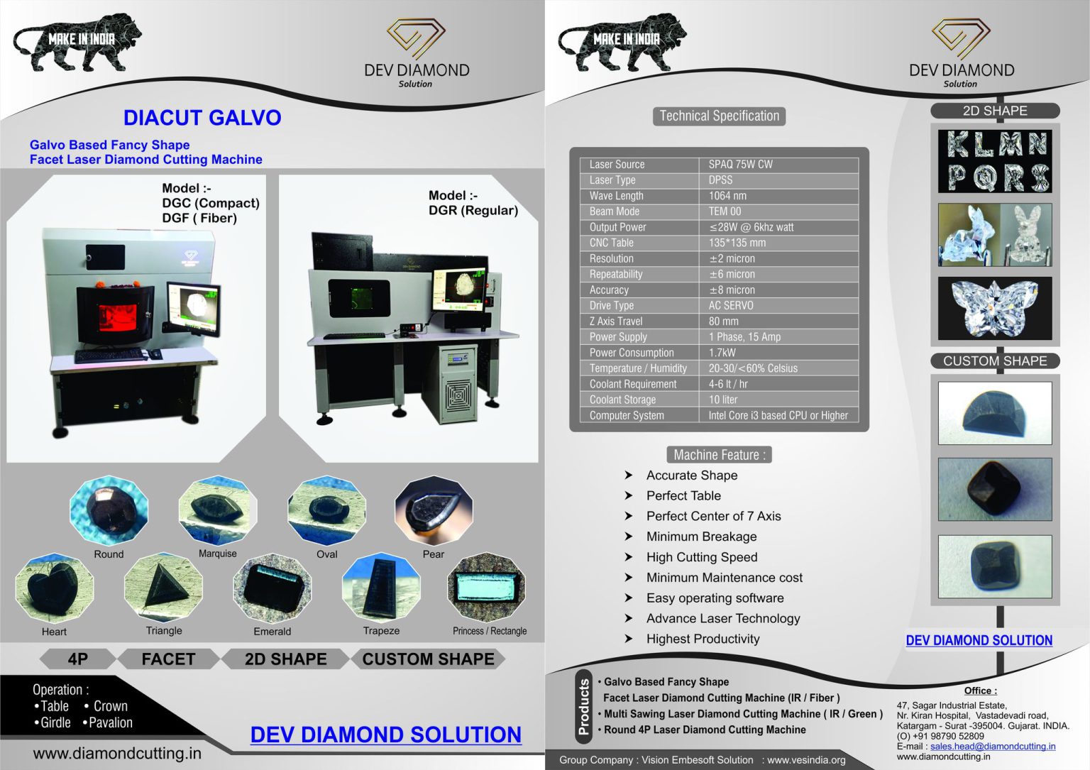 Laser Diamond Cutting Machine for Fancy Diamonds - Machine Vision and ...